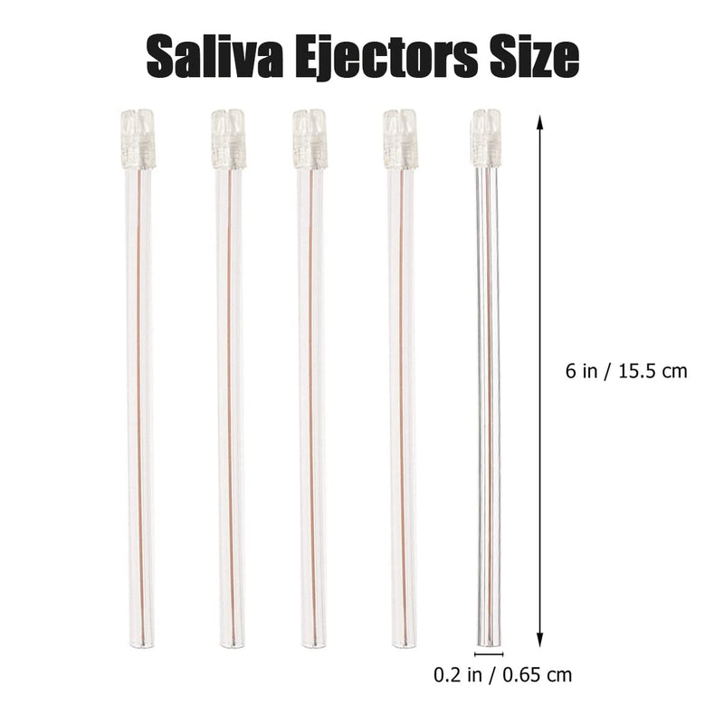Bag of 100 Dental Disposable Saliva Ejectors Dental Suction Tips, Saliva Aspirator Tube ...