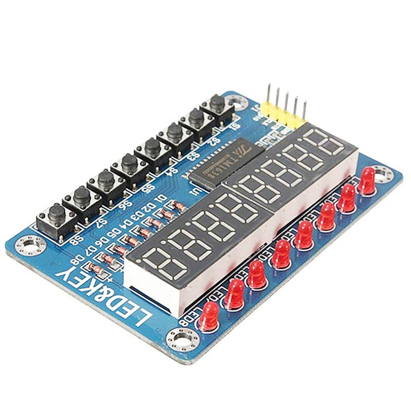 Hiletgo Tm1638 8 Bits Digital Led Tube Display Module With 8 Leds 8 Button Keys For Avr Arduino