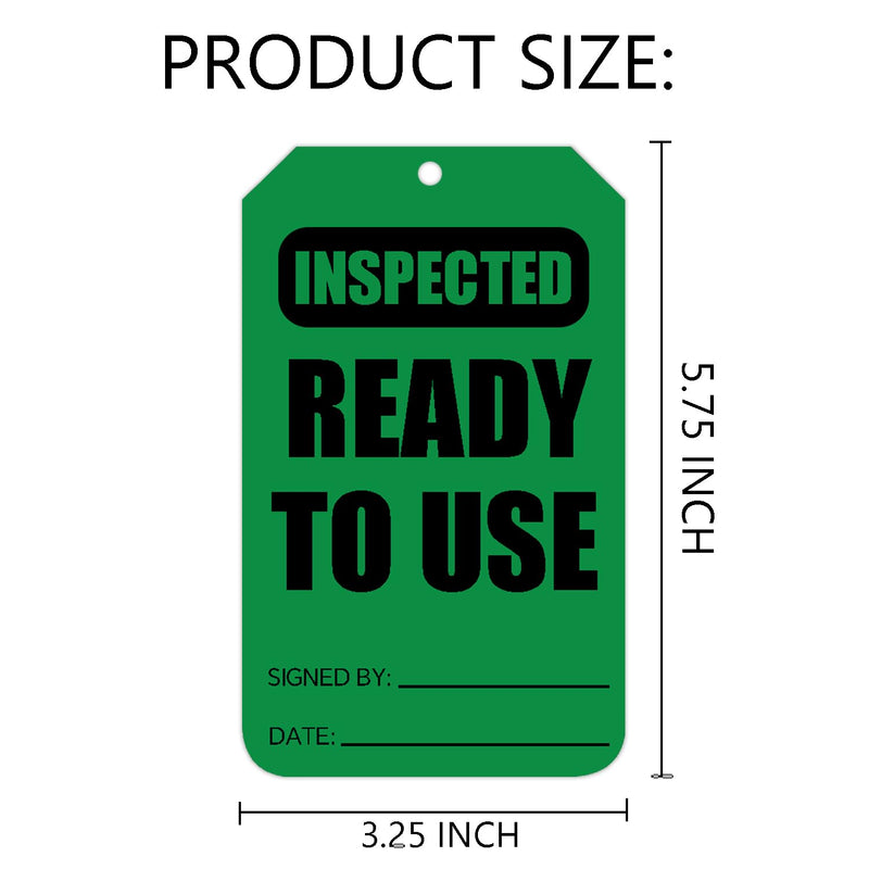 Ready to Use Inspection Tags 3.25×5.75 Inch Record Tags for Inventory Organization(50 Pcs ...