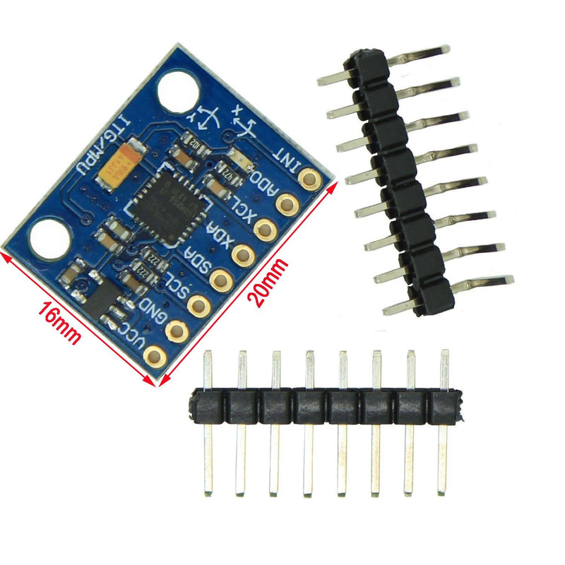 2PCS MPU6050 GY-521 3-Axis Accelerometer Gyroscope Module MPU-6050 6 DOF Digital Acceleration ...