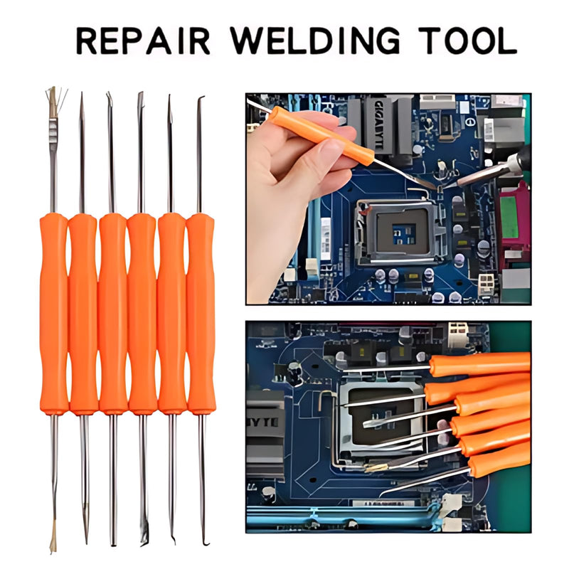 Telituny Circuit Board Welding Tool Set, 6-Piece PCB Metal Soldering ...