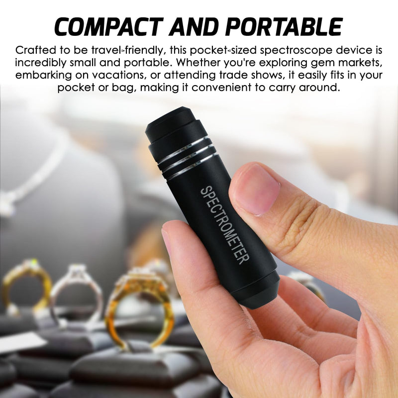 Handheld Diffraction Spectroscope Pocket Sized Grating Gemological Spectrometer In A Gem Tool