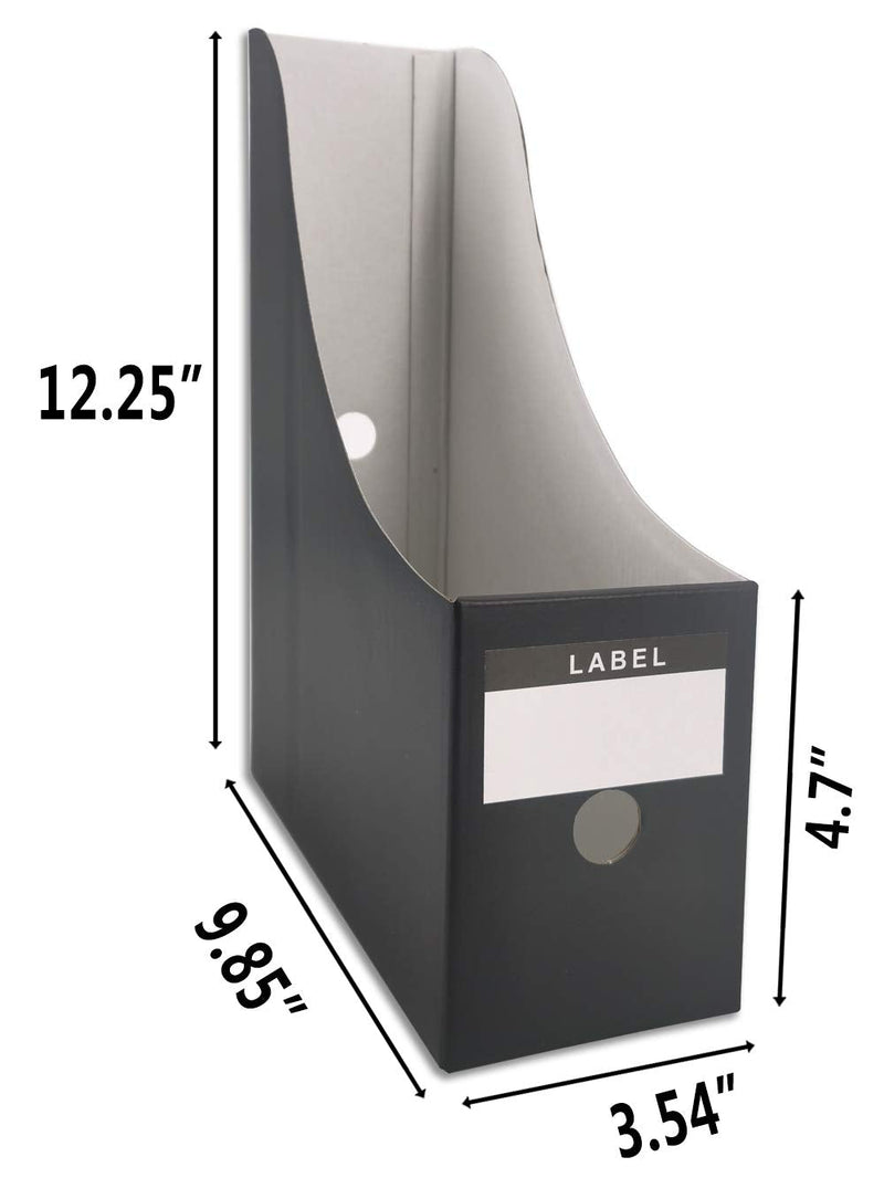 HUAPRINT Black Magazine Holder(6 Pack) Cardboard Magazine File Holder ...