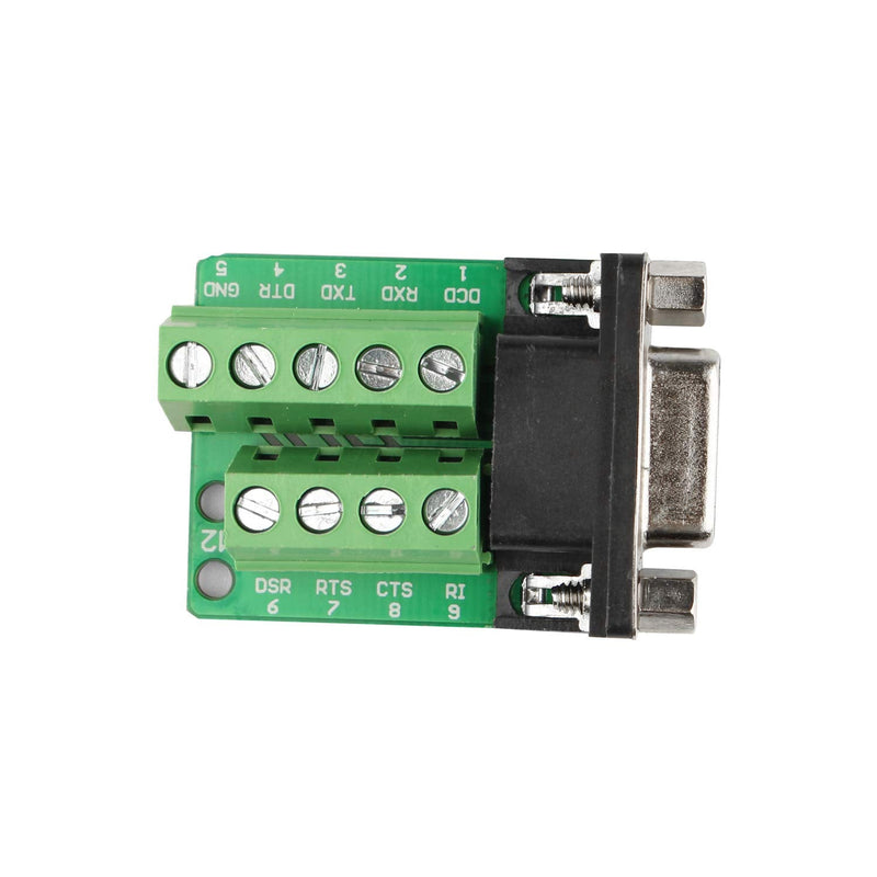 Futheda 2PCS D-SUB DB9 RS232 Interface Breakout Board Connector 9 Pin 2 Row Female RS-232 Serial ...