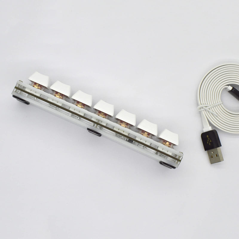 LICHIFIT 7 Keys Keyboard USB Interface Custom Macro Mini Mechanical Keyboard for Sayobot OSU ...