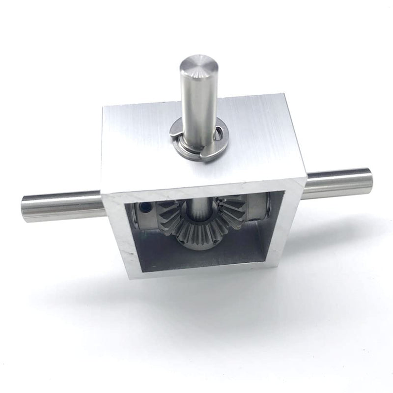 1:1 Right Angle Bevel Gearbox 1.5 Module 20 Teeth 90° Angle Drive ...