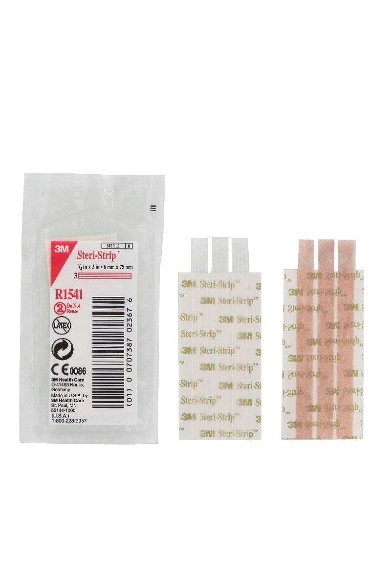 3M R1541 1/4'' x 3'' Steri-Strip Reinforced Skin Closure (50 Per Box ...
