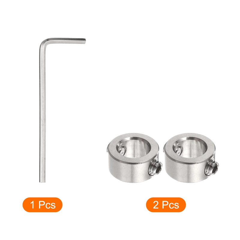 2pcs 9.5mm Drill Stop Collar Set Depth Stop, Adjustable Stainless Steel ...