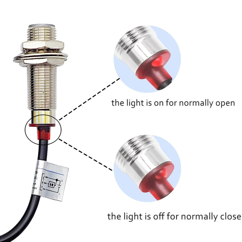 NJK-5002C Hall Effect Sensor NPN NO Detection Approach Switch 10mm M12 ...