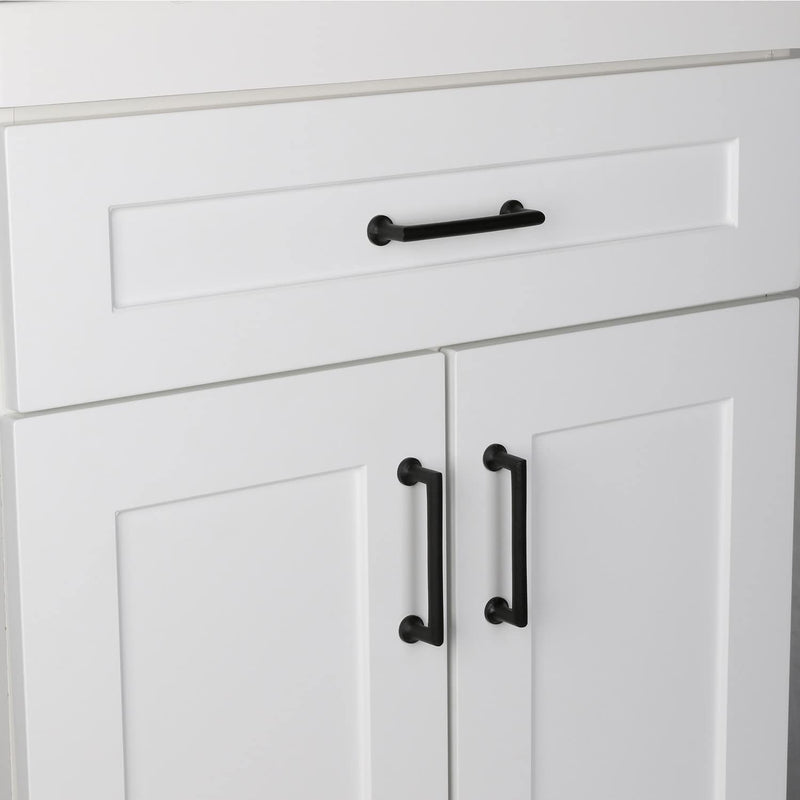 Barn 4" Angled Corner Handle Cabinet Pull Black Iron | AusPower Australia