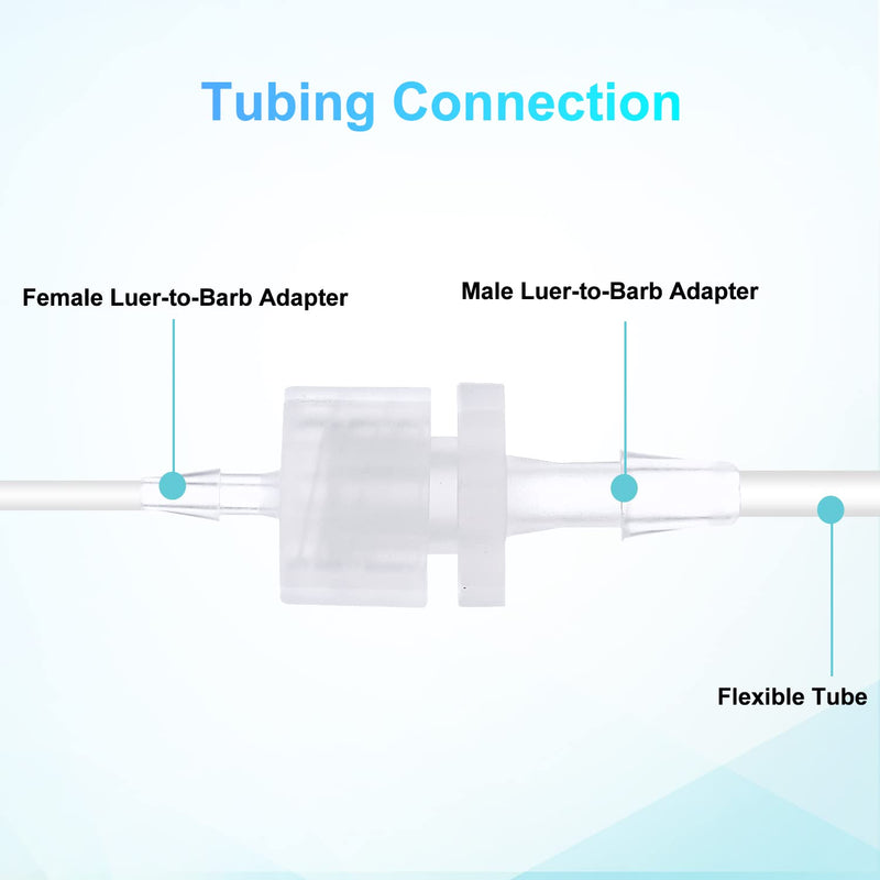 30pcs Syringe Adapter, Clear Female Luer Lock 1/8" Luer Lock Connector ...