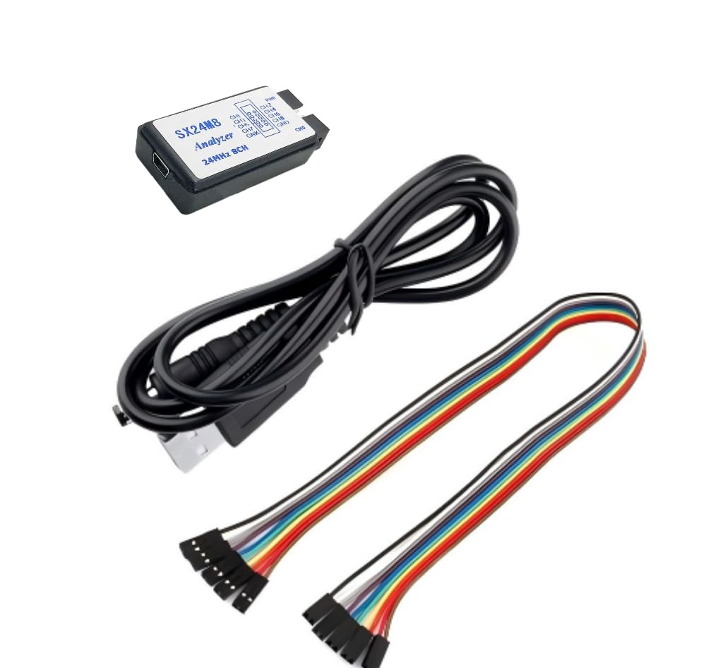 USB Logic Analyzer 24MHz 8CH w/USB Cable-Professional Debugging Device ...