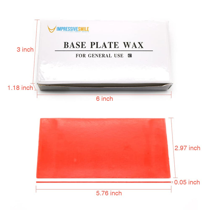 Dental Base Plate Wax 18 PCS, Denture Red Utility Bite Casting Sheets ...