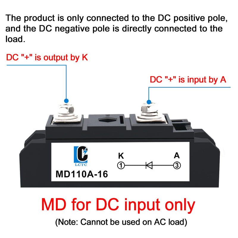 Solar Diode Anti-reverse One Way Diode MD 110A(100Amp)-16;Use voltage ...
