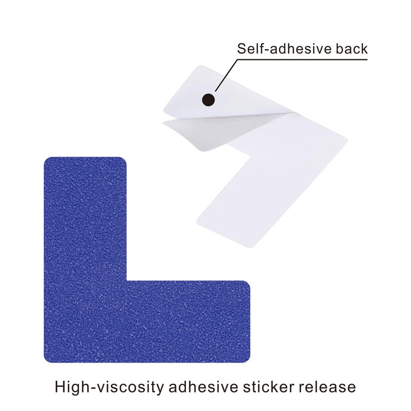 100 Pack 5s Location Marking Corner, 2x2x0.8 Inch L Shaped Graphical ...