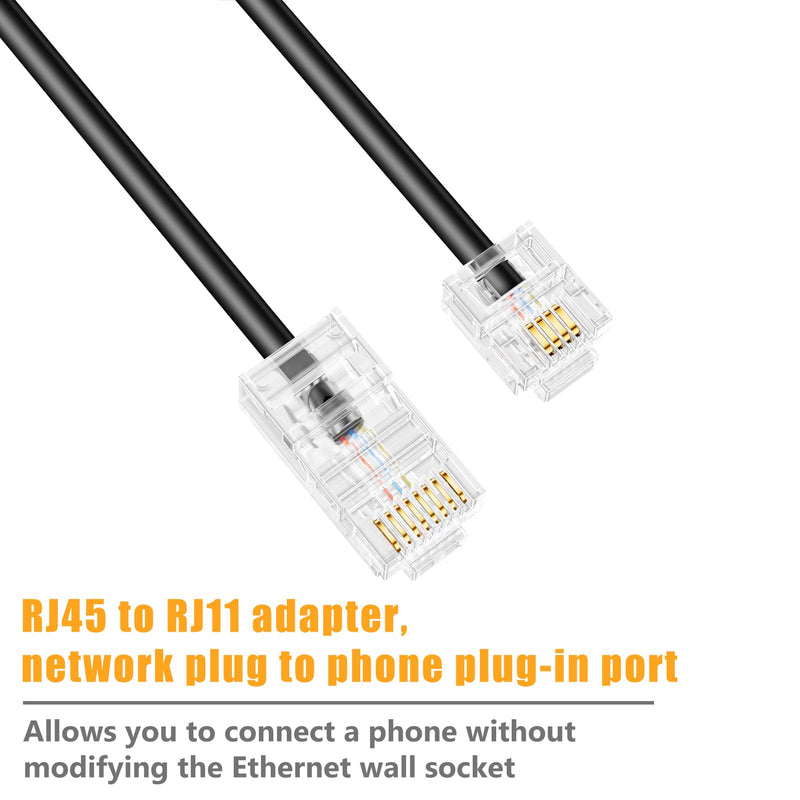 Uvital Phone Jack to Ethernet Adapter, RJ11 to RJ45 Adapter, RJ45 ...