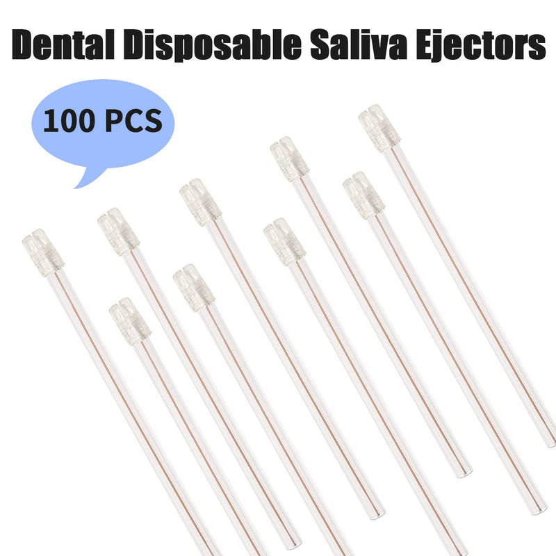 Bag of 100 Dental Disposable Saliva Ejectors Dental Suction Tips, Saliva Aspirator Tube ...