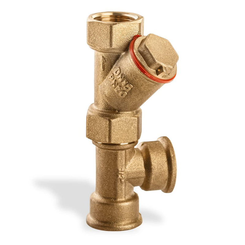Brass Y-type Strainer 0,5" female - Threaded Lead-Free Working Steam ...