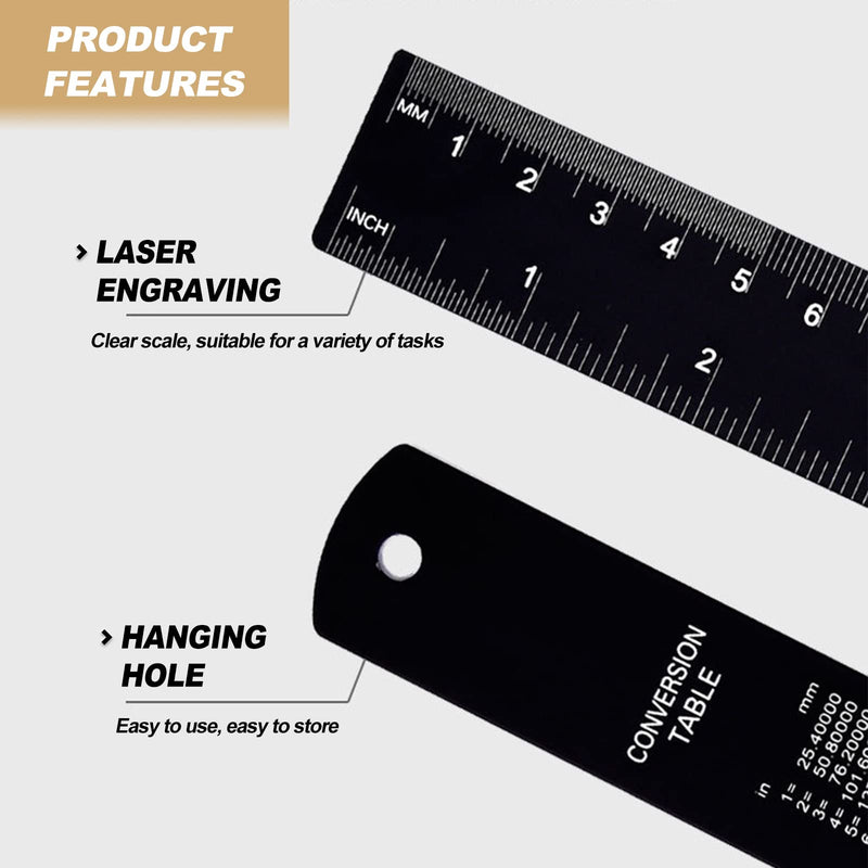 Metal Ruler, 30 cm, 15 cm, Steel Ruler, Metal Ruler, Double Scale ...