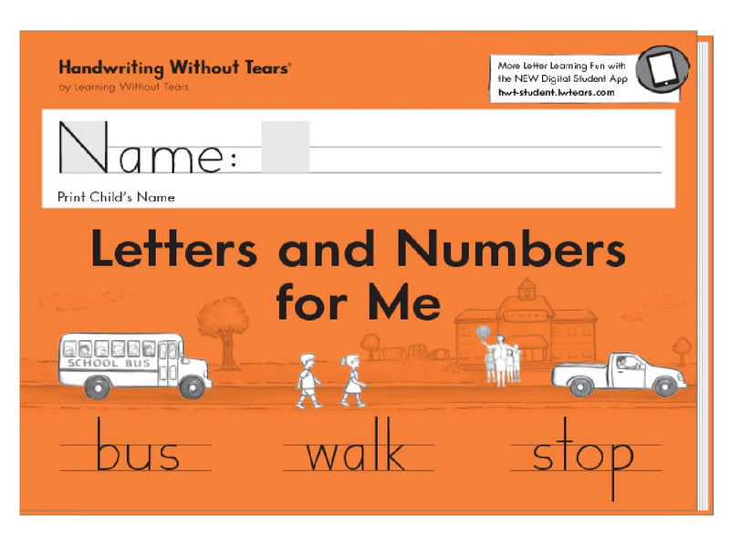Learning Without Tears - Letters and Numbers for Me Student Workbook ...
