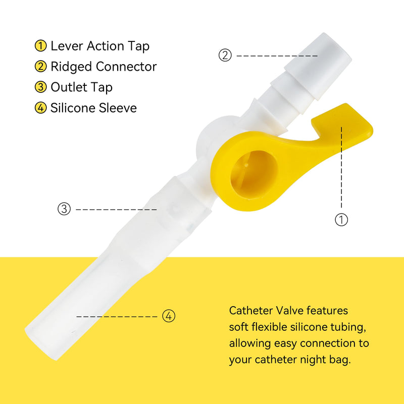Comfort Flow Catheter Valves - Sterile, Easy to Use Lever Tap, Smooth ...