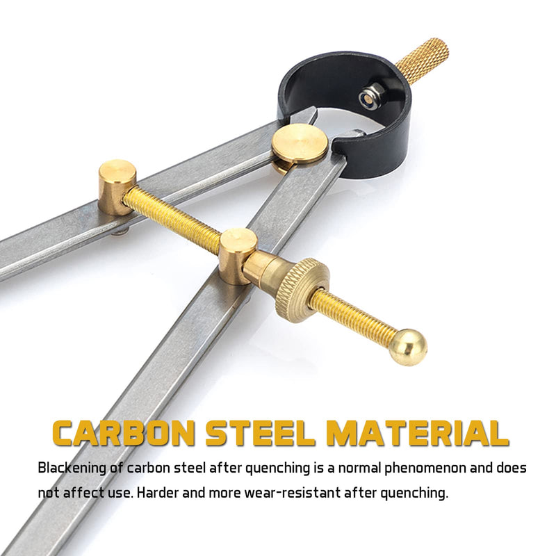 2 PCS Adjustable Lockable Spring Wing Divider Calipers, 6 Inch and 8 ...