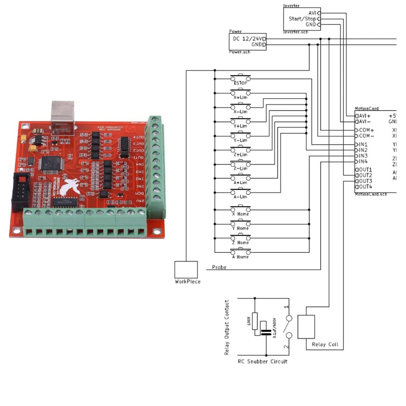 USB 100Khz Motion Controller Card Board Motion Control Card for CNC ...