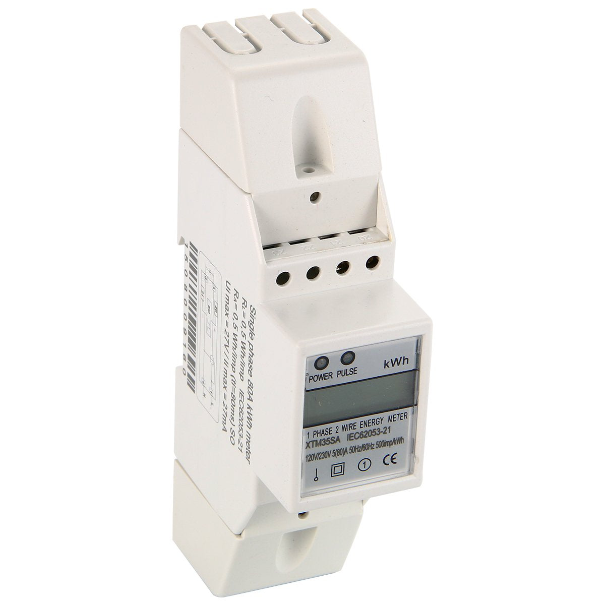 BAYM® 5(80) A 120V 60HZ Single Phase Din Rail KWH Watt Hour Din-Rail ...