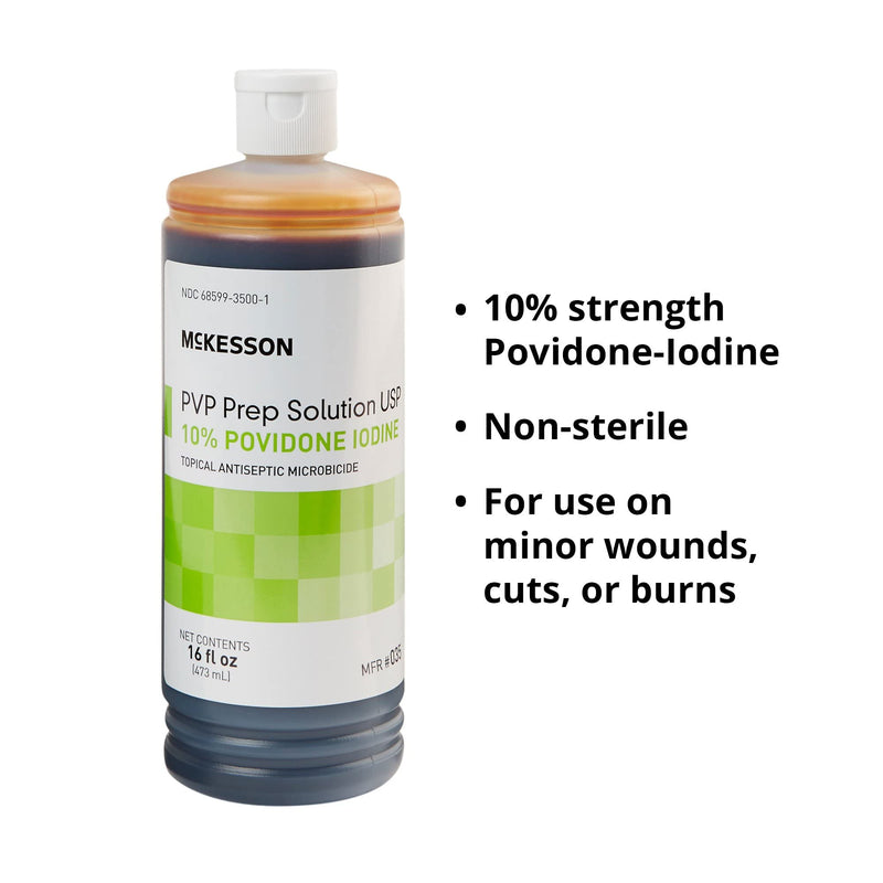 McKesson PVP Prep Solution USP, 10% Povidone-Iodine, 16 oz, 1 Count 16 ...