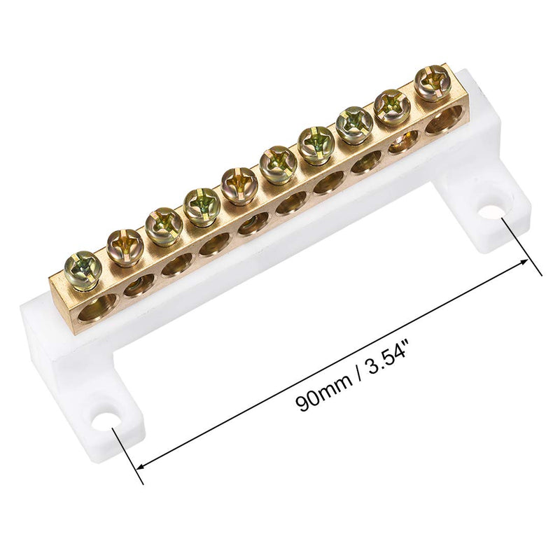 uxcell Terminal Block Connector Bar 10 Positions Single Row High Bridge ...