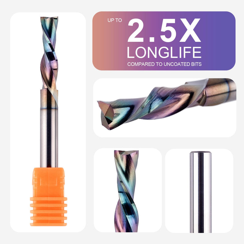 SpeTool 1/4 Inch Shank Downcut Spiral Router Bit 1/4 Inch Cutting ...