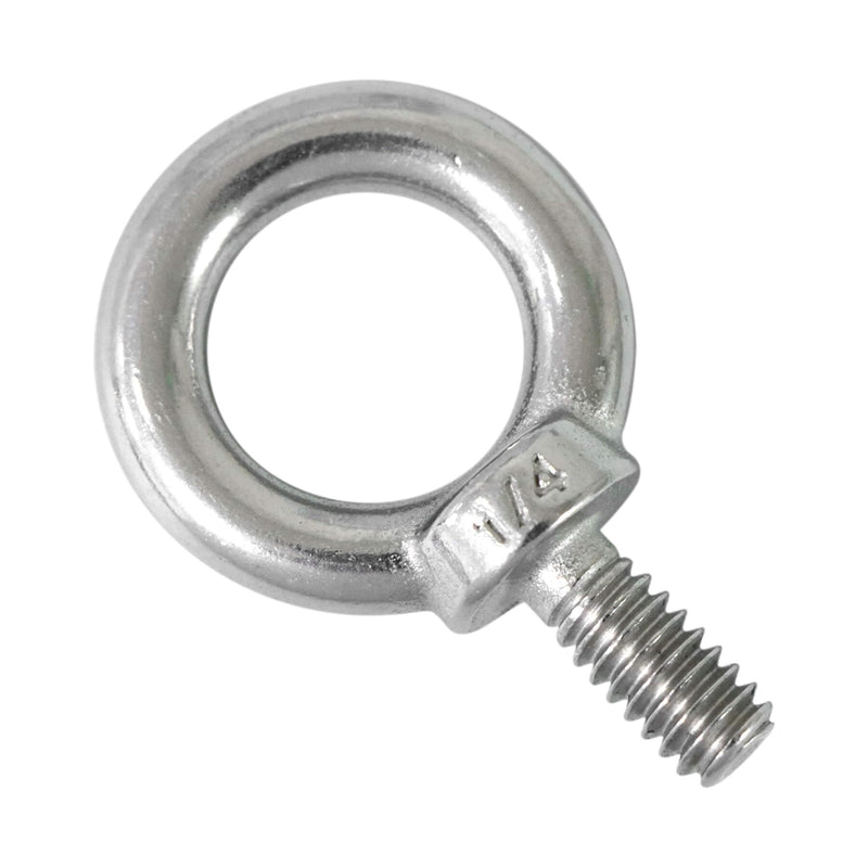 1/4" UNC Lifting Shoulder Eye Bolts, Marine Grade 316 Stainless Steel ...