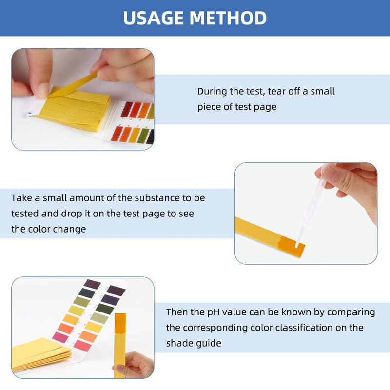 INF 320 pieces pH value test strips, litmus paper, measuring range 1-14 ...