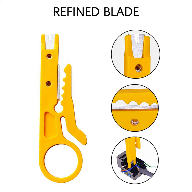 Mini Wire Stripper 3 Pack Network Wire Stripper Punch Down Cutter for ...