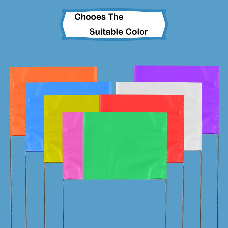 Marking 30 Pack Flags Yard Flags 12 x 2.5 x 3.5 Inch Marker Flags for ...