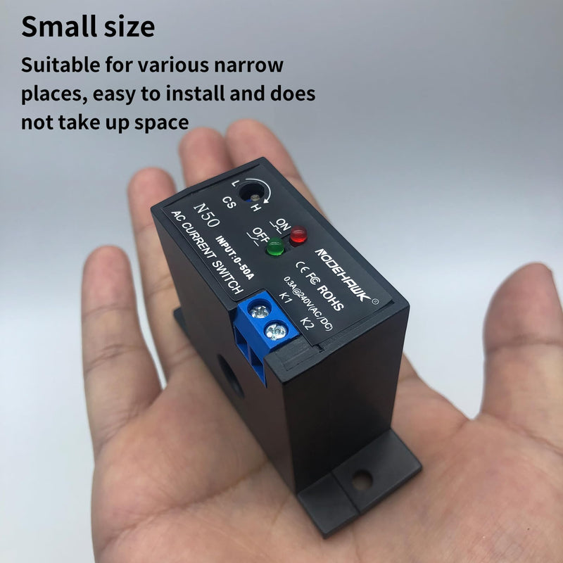 Current Sensing Relay AC Current Sensing Switch 0-50A Normally Closed ...