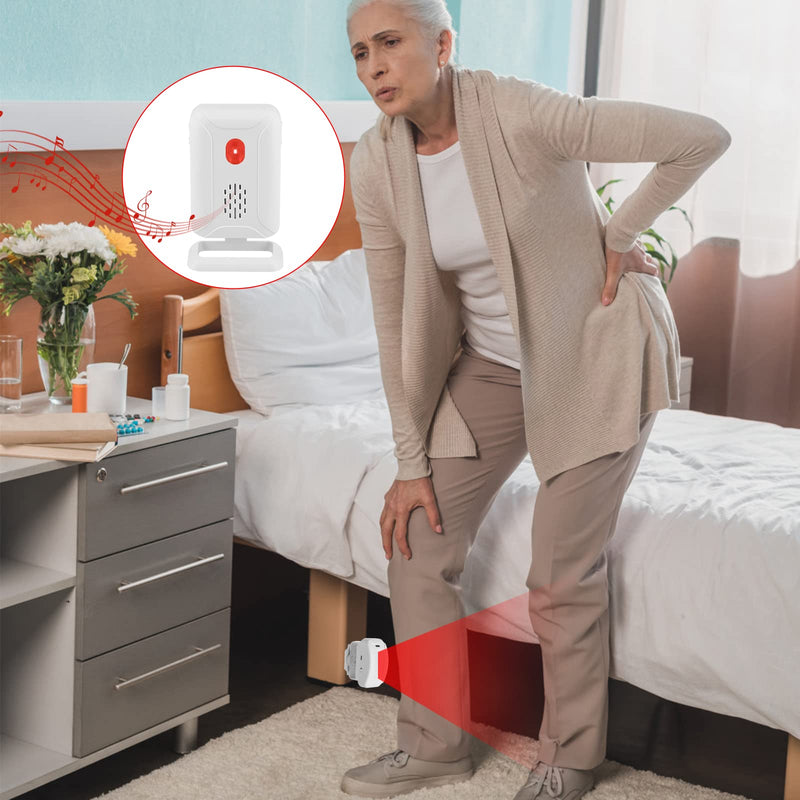 Motion Sensor Alarm Remote Wireless Caregiver Pager Elderly Monitoring ...