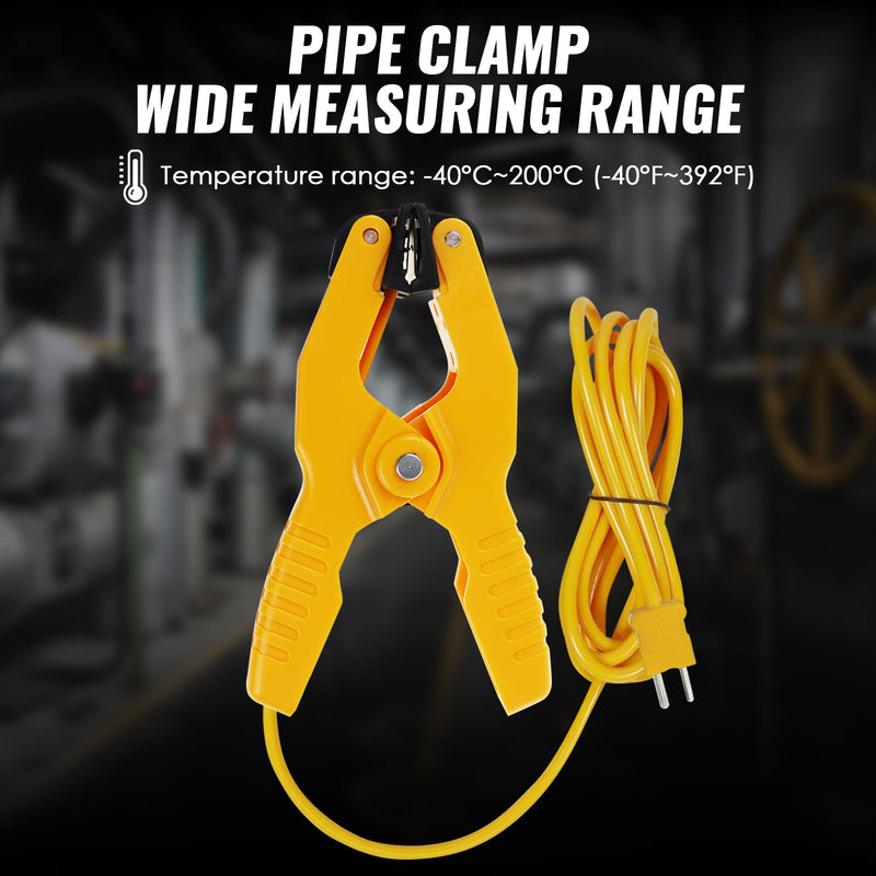 2 PCS Temperature Clamp HVAC K-Type Thermocouple Thermometer Lead Probe ...