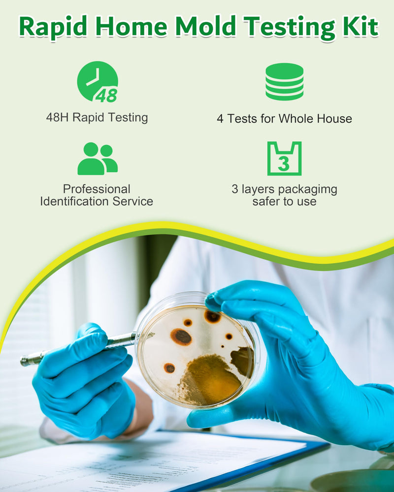 Mold Test Kit for Home, 4 Detection Tests for HVAC, Surfaces & Indoor ...