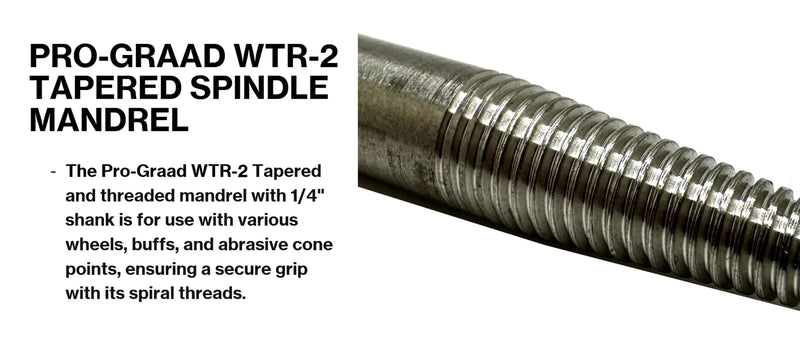 WTR-2 Tapered Spindle Mandrel Threaded Mandrel Screw Thread - 1/4 ...