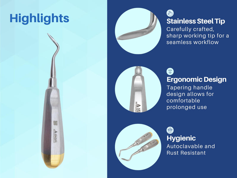 Angular Dental Root Extraction Elevator Left and Right Surgical Root ...