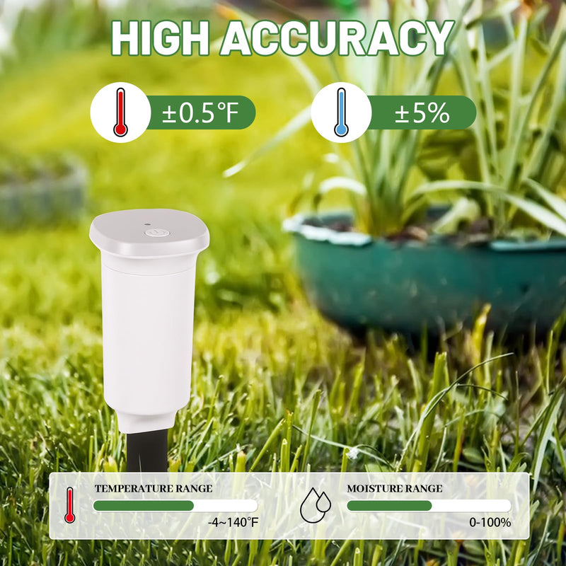 Digital Soil Moisture Meter WiFi for Plants 2-in 1 Soil Moisture ...