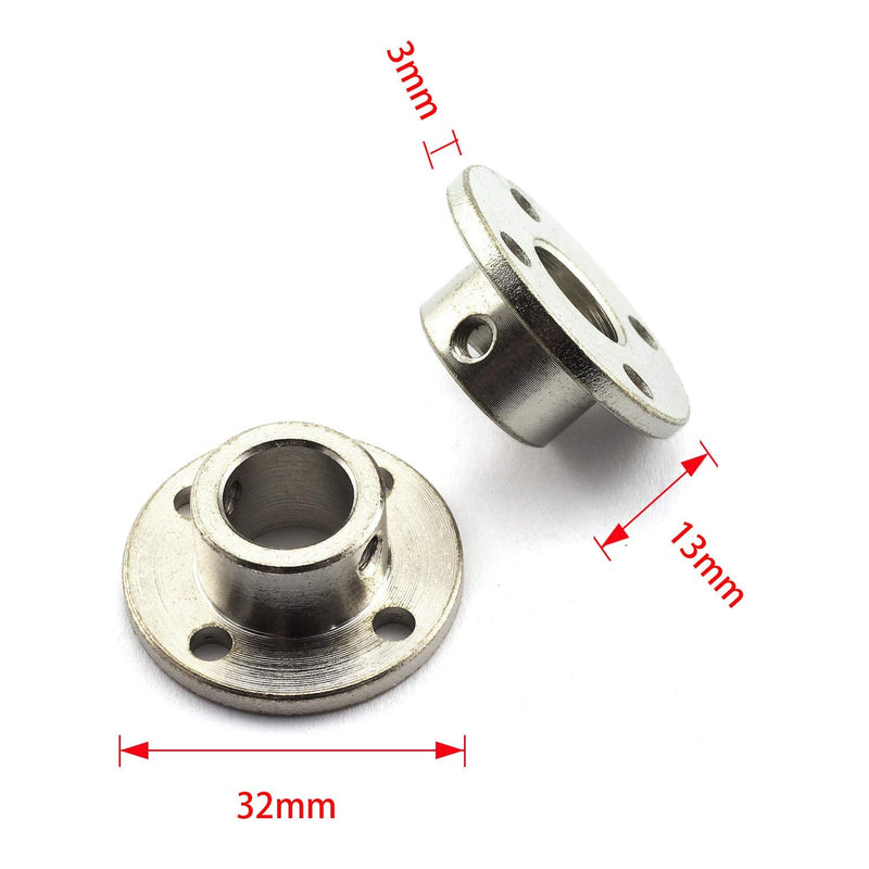 2pcs 14mm Flange Shaft Coupling High Hardness Metal Flanged Joint Guide ...