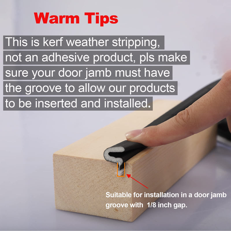 Kerf Weather Stripping Door Seal for Large Gap and Easy Installation ...