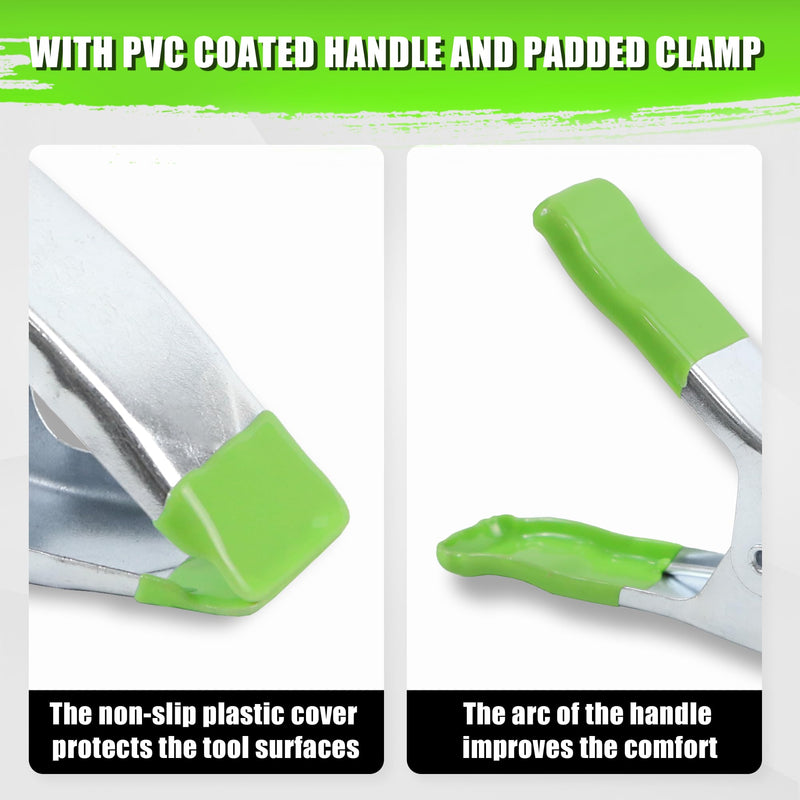 SUNHZMCKP 15 Piece Spring Clamps, 2 inch Small Clamp Set With 3/4"-Inch ...