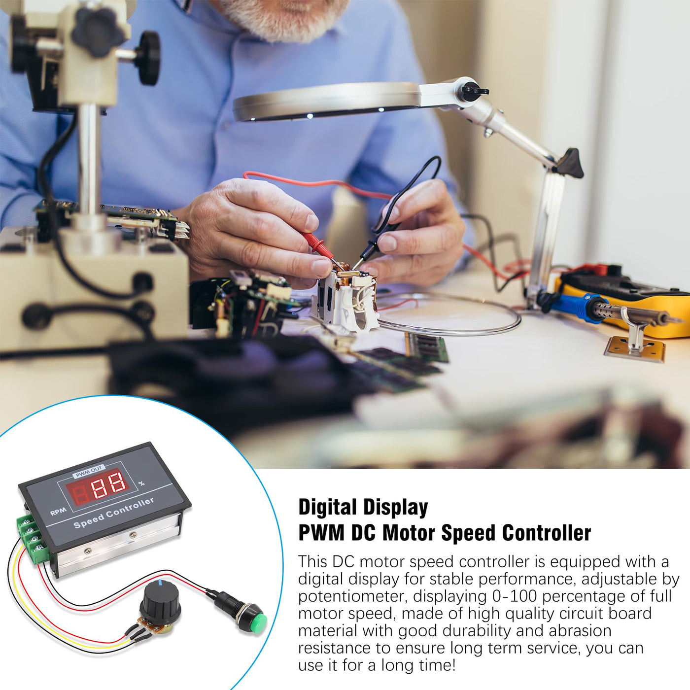 DC Motor Speed Controller Binghe 12V Motor Controller PWM Speed ...