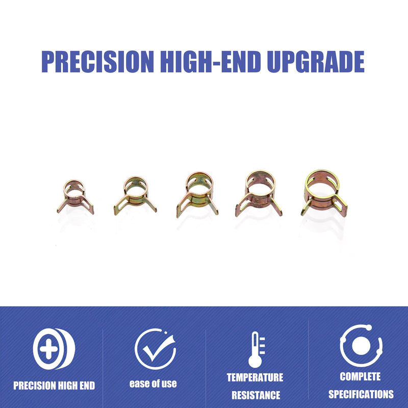 150 Pcs Fuel Line Spring Hose Clamps, Spring Band Type Spring Clips ...