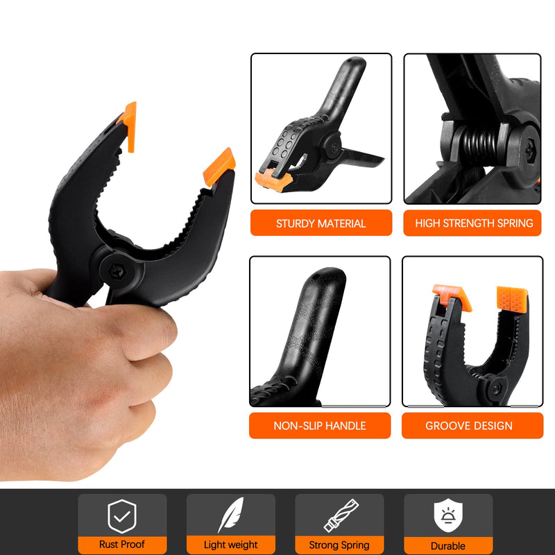 4.5 Inch Spring Clamps Heavy Duty - 10 Pack Spring Clips Plastic Clamp ...