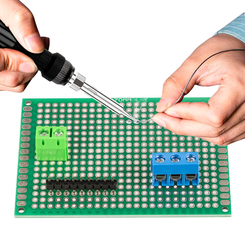 58Pcs 6 Sizes Double Sided PCB Circuit Prototype Solder Board Kit with ...