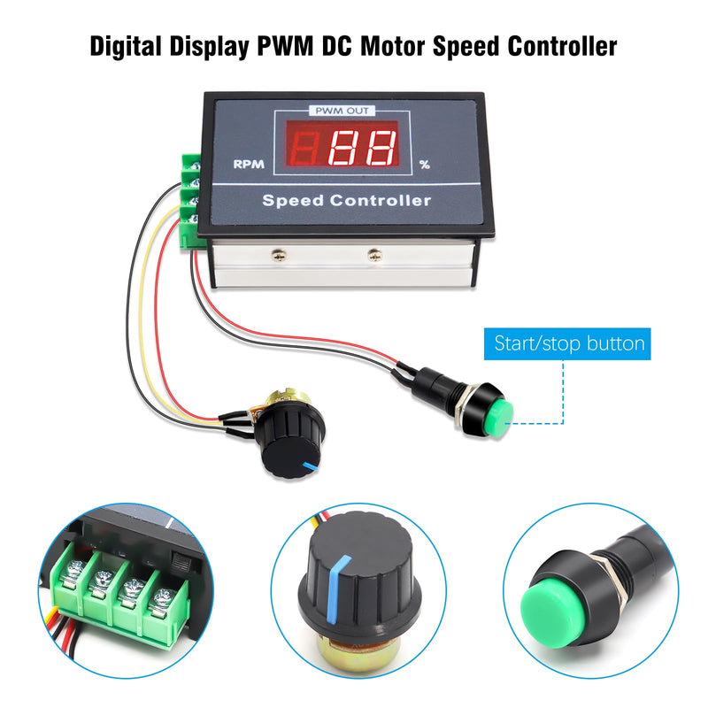 DC Motor Speed Controller Binghe 12V Motor Controller PWM Speed ...
